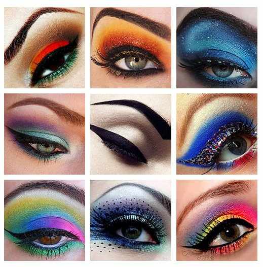 rengarenk göz makyajları - kadın sitesi kadınca örgü dantel